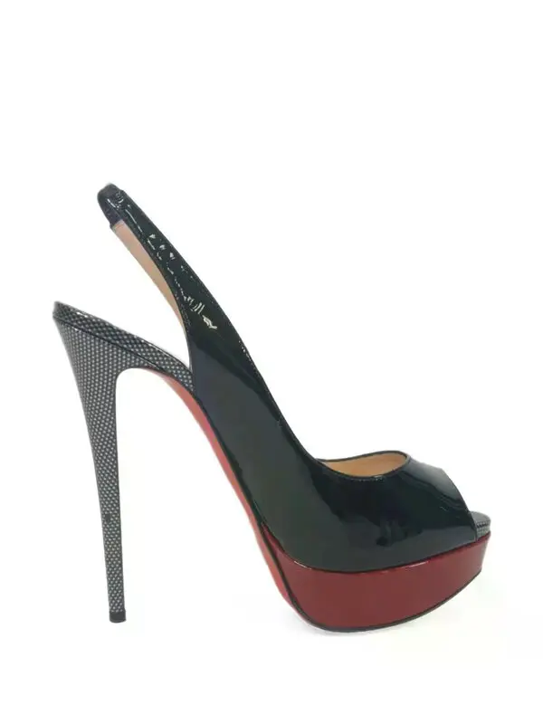 CHRISTIAN LOUBOUTIN Lady Peep Sling Platform Pumps