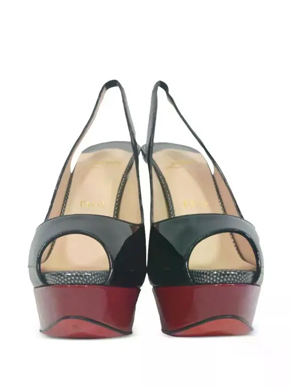 CHRISTIAN LOUBOUTIN Lady Peep Sling Platform Pumps