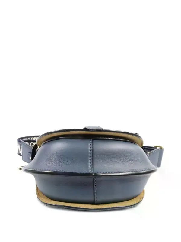 Loewe Mini Gate Leather Shoulder Bag - Blue