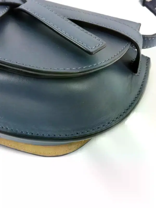 Loewe Mini Gate Leather Shoulder Bag - Blue