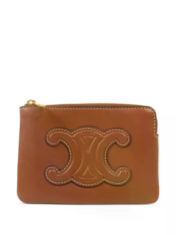 Celine Triomphe Coin Pouch - Brown