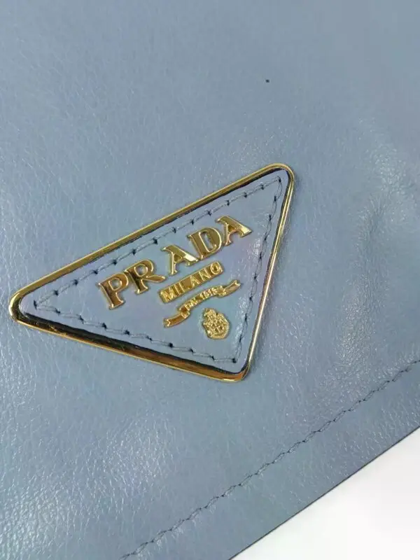 Prada Triangle Logo Leather Shoulder Bag