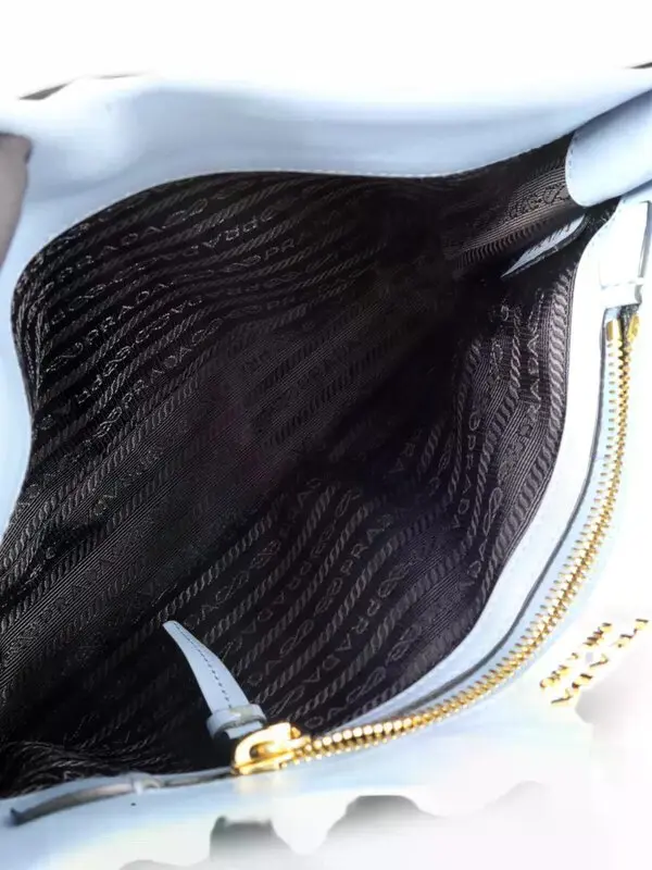 Prada Triangle Logo Leather Shoulder Bag