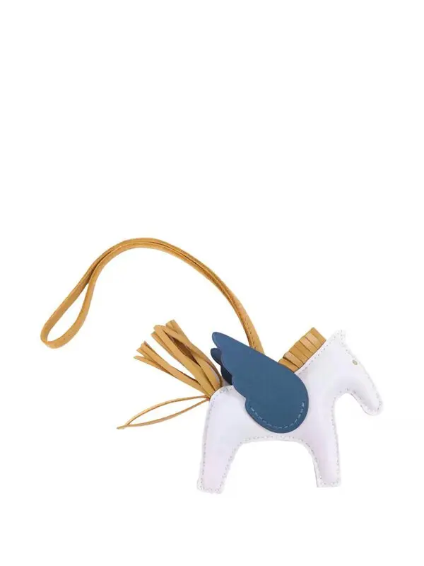 Hermès 2021 Pm Rodeo Pegase Bag Charm - White