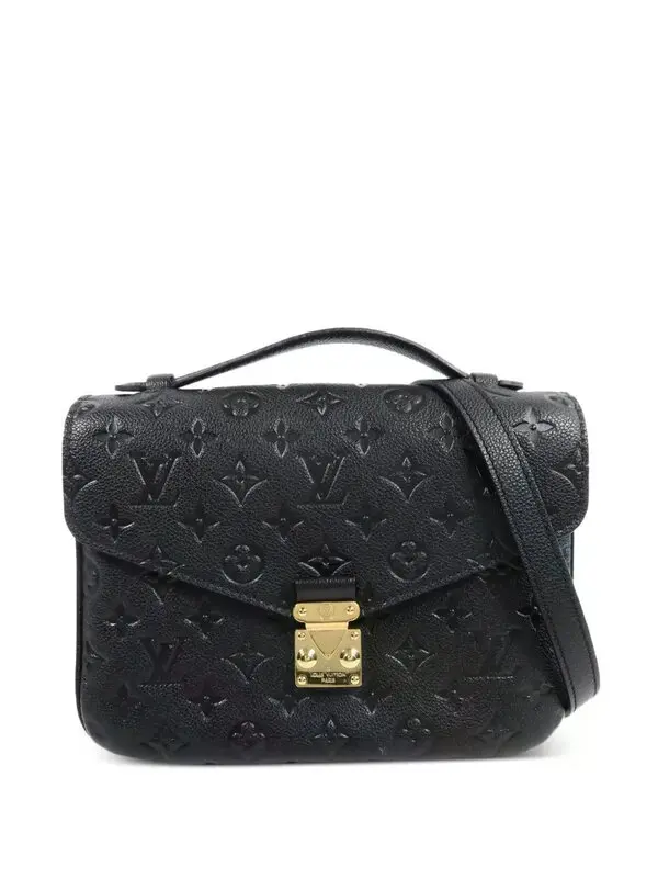 LOUIS VUITTON Pochette Metis Monogram Empreinte Shoulder Bag - Black