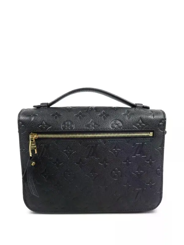 LOUIS VUITTON Pochette Metis Monogram Empreinte Shoulder Bag - Black