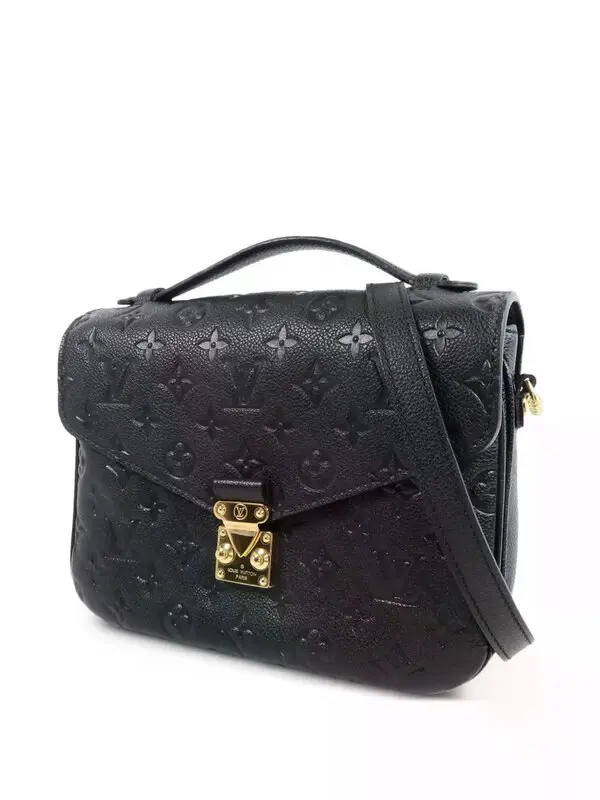 LOUIS VUITTON Pochette Metis Monogram Empreinte Shoulder Bag - Black