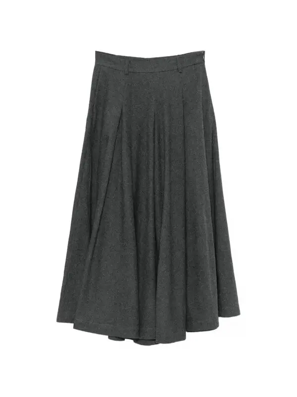 BY MALENE BIRGER Eden Pleated A-line Midi Skirt - Grey
