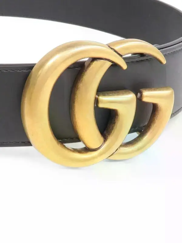 Gucci Gg Marmont Leather Belt - Black