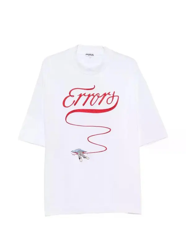 HOUSE OF ERRORS Embroidered High-neck T-shirt - White