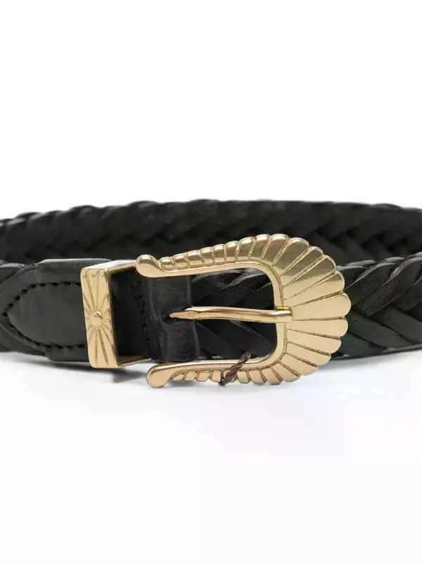 ALBERTO LUTI Braided Leather Belt