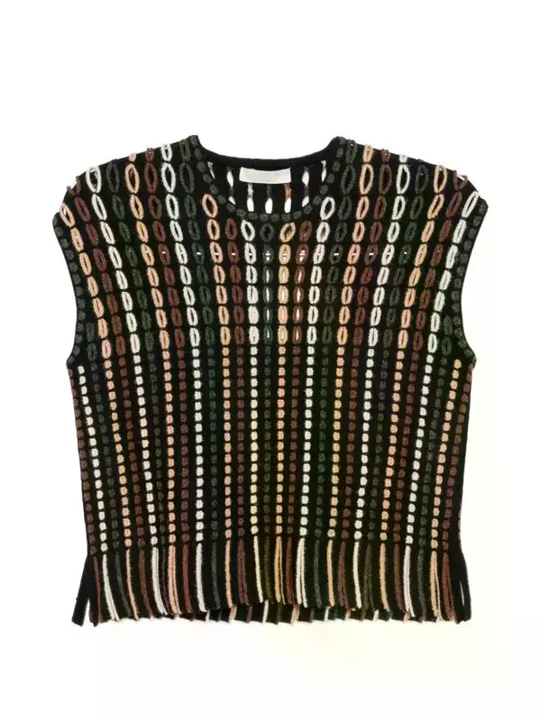 Ulla Johnson Crochet-knit Peplum Top - Black