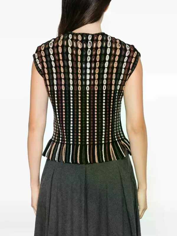 Ulla Johnson Crochet-knit Peplum Top - Black