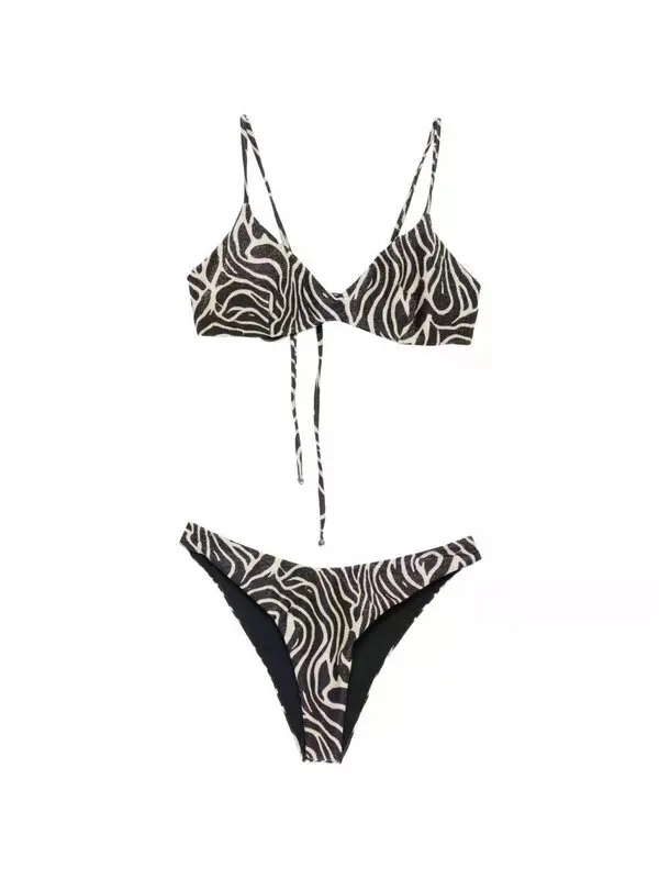 MATINEE Zebra-print Glitter-effect Bikini