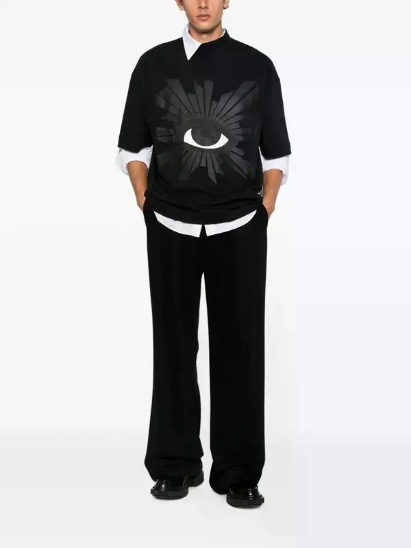 HOUSE OF ERRORS Graphic-print High-neck T-shirt
