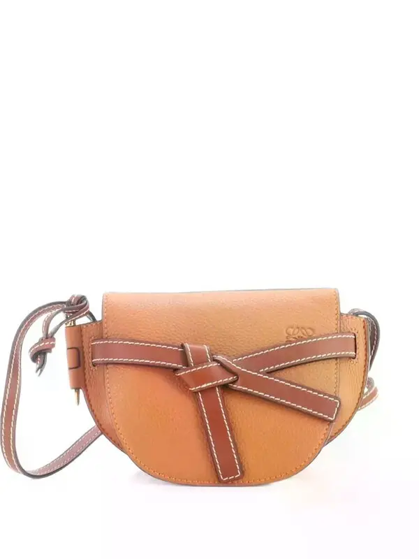 Loewe Gate Shoulder Bag Leather Mini Crossbody Bag - Brown