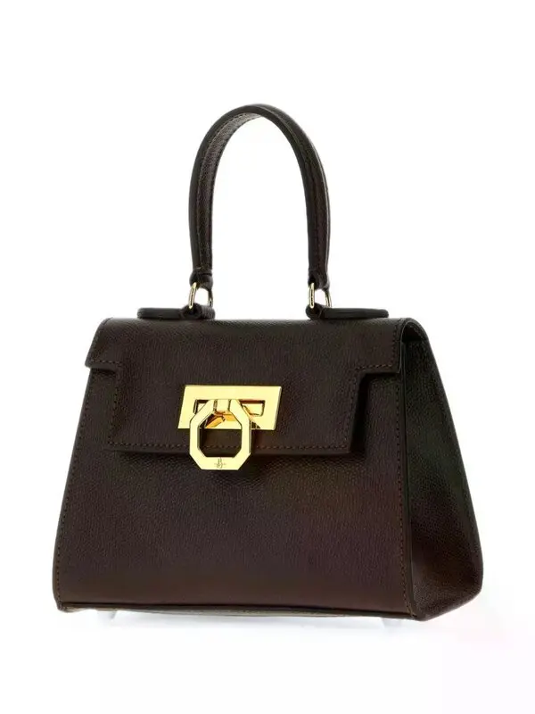 CARBOTTI Licia Leather Tote Bag - Brown
