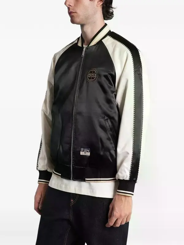 EVISU Dragon-embroidered Satin Jacket