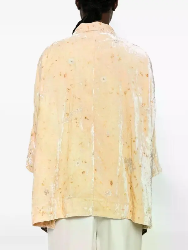 AODRESS Sequin-embellished Floral-print Coat