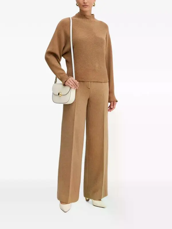 Luisa Spagnoli Brushed-effect Wide-leg Trousers