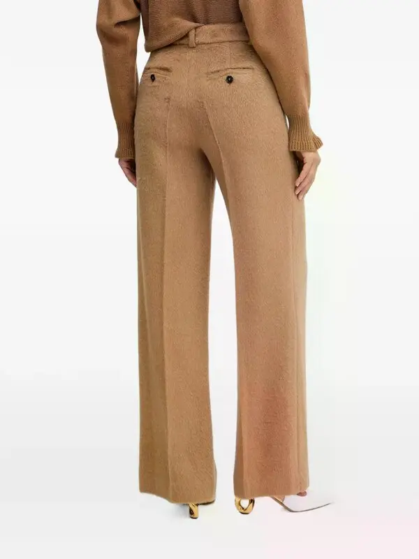 Luisa Spagnoli Brushed-effect Wide-leg Trousers