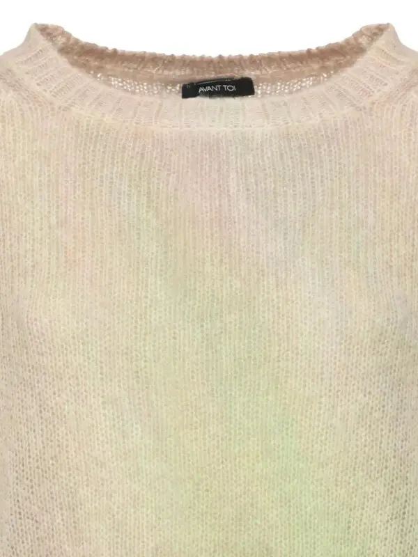 Avant Toi Fine-knit Ribbed-trim Sweatshirt