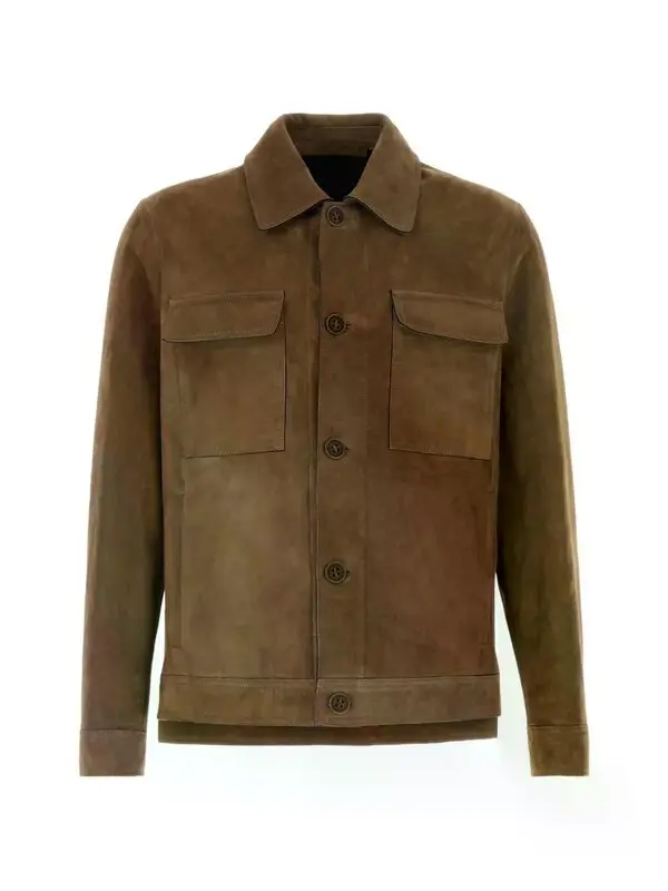SALVATORE SANTORO Suede Shirt Jacket