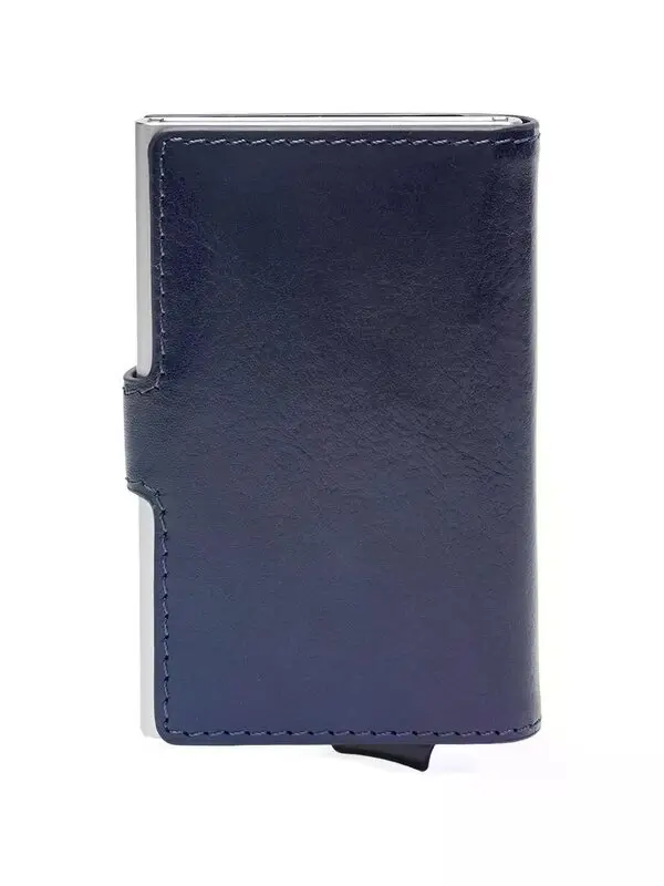 THE BRIDGE Logo-embossed Leather Cardholder - Blue