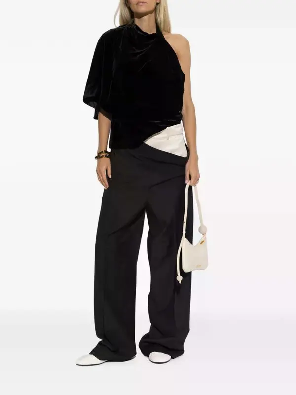 RÓHE One-shoulder Velvet Top