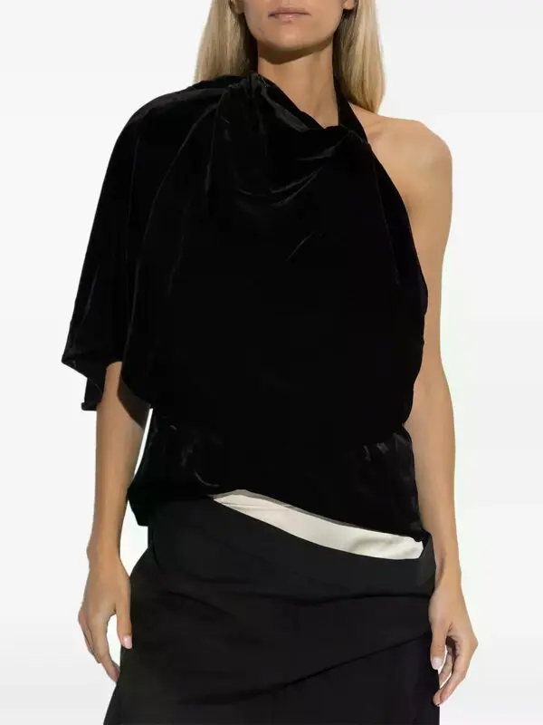 RÓHE One-shoulder Velvet Top