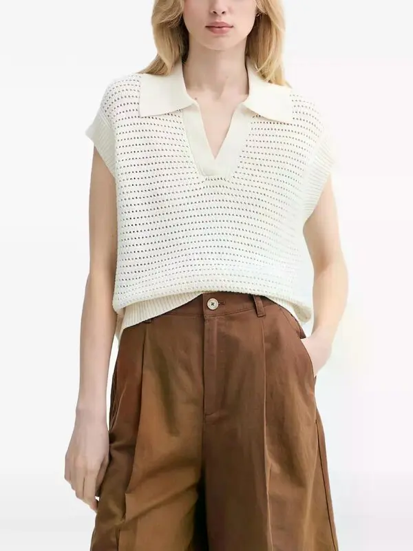 Marc O'polo Open-knit V-neck Vest