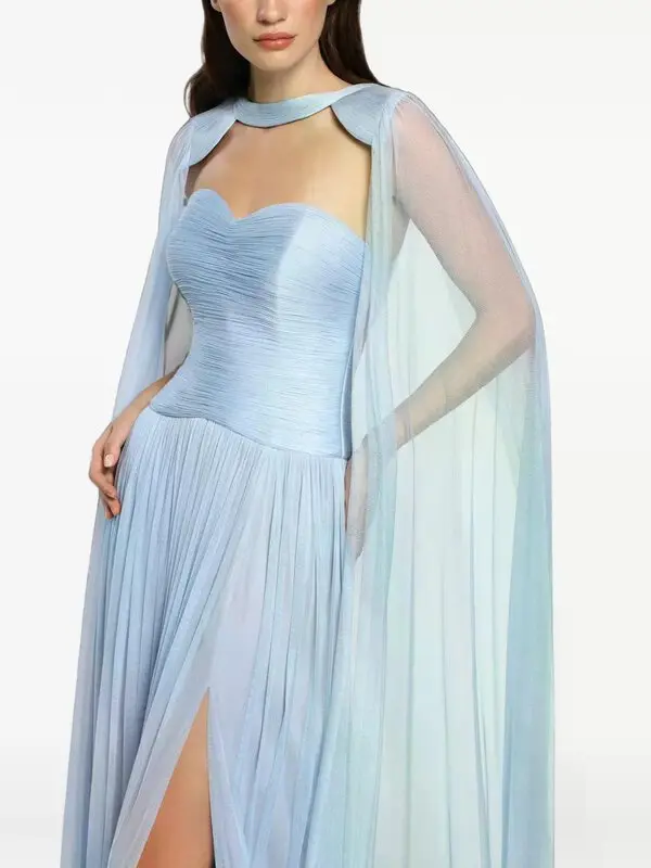 CRISTALLINI Elya Cape-overlay Maxi Dress