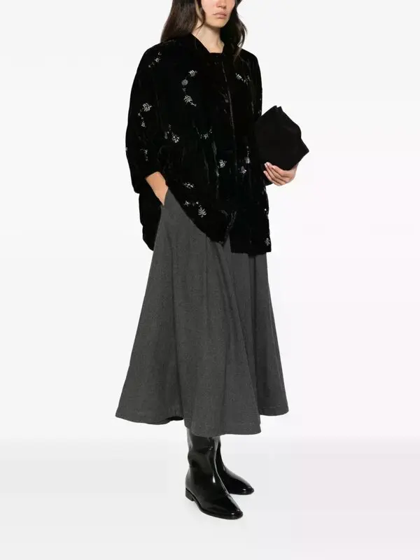 AODRESS Sequin-embellished Velvet Jacket