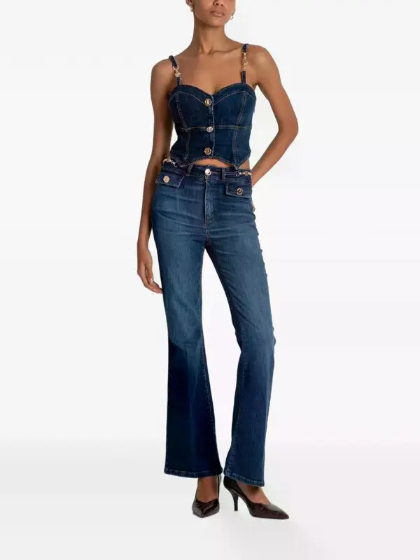 FRACOMINA Chain-link Flared Jeans