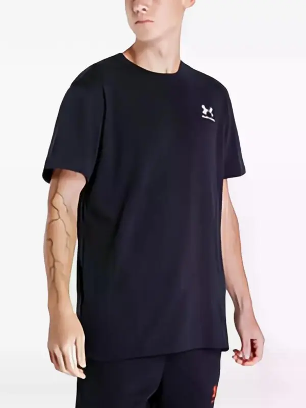 Under Armour Logo-embroidered Heavyweight T-shirt - Black