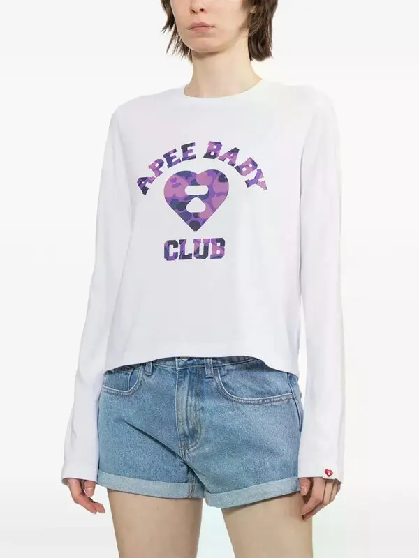 AAPE BY *A BATHING APE Camo-heart Logo T-shirt