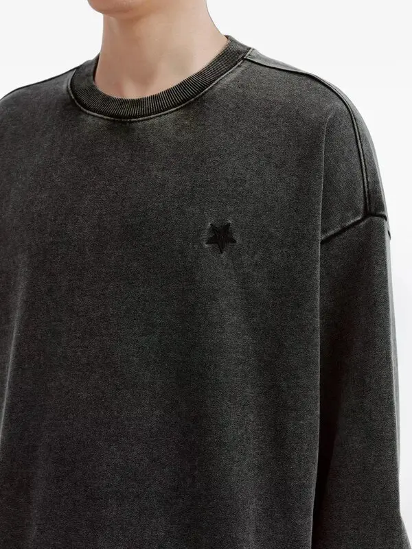 FIVE CM Star-patch Acid-wash Sweatshirt