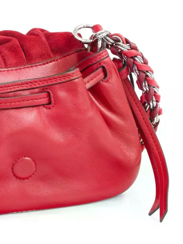 Isabel Marant Étoile Bolton Ruched Leather Shoulder Bag - Red