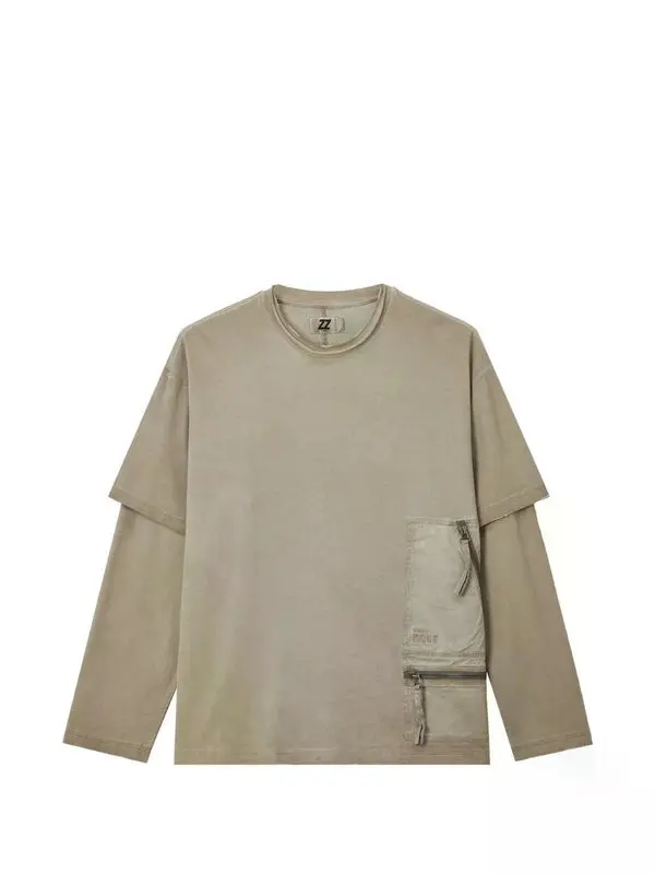 Izzue Layered Zip-pocket T-shirt