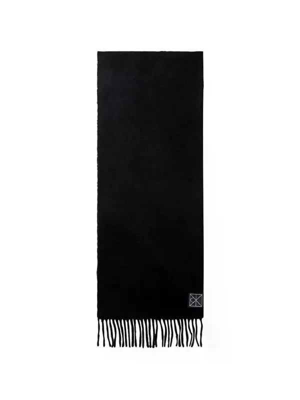 Calvin Klein Logo-patch Fringed Scarf