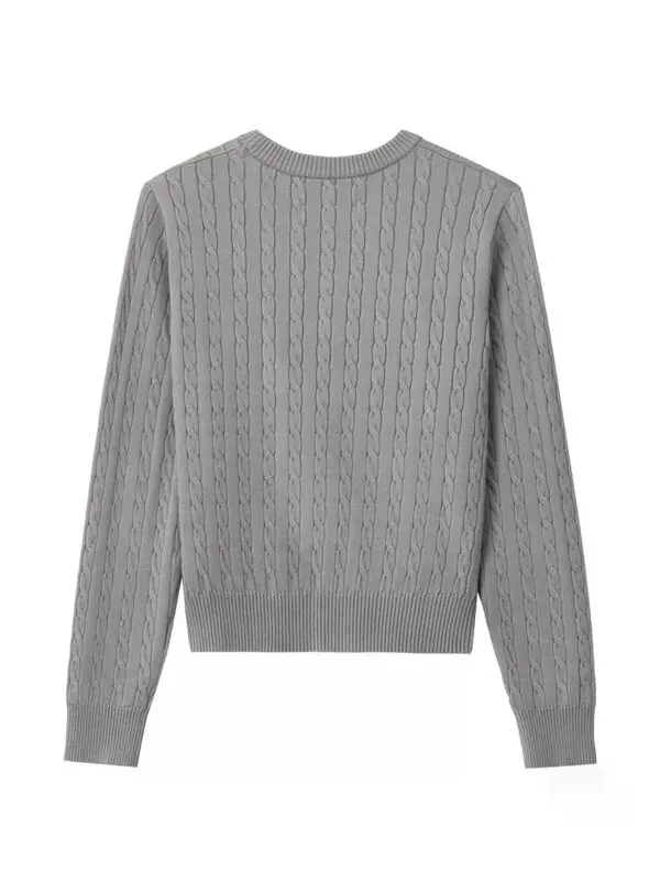 CHOCOOLATE Cable-knit Logo-patch Sweater