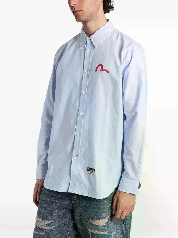EVISU Logo-print Long-sleeve Shirt