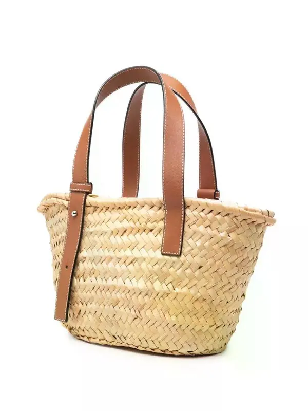 Loewe 2019 Small Raffia Anagram Basket Bag Bucket Bag