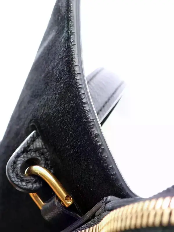 Celine 2015-2026 Nano Grained Calfskin Belt Bag Satchel - Black