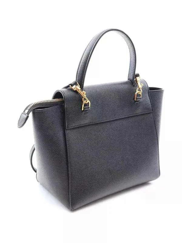 Celine 2015-2026 Nano Grained Calfskin Belt Bag Satchel - Black