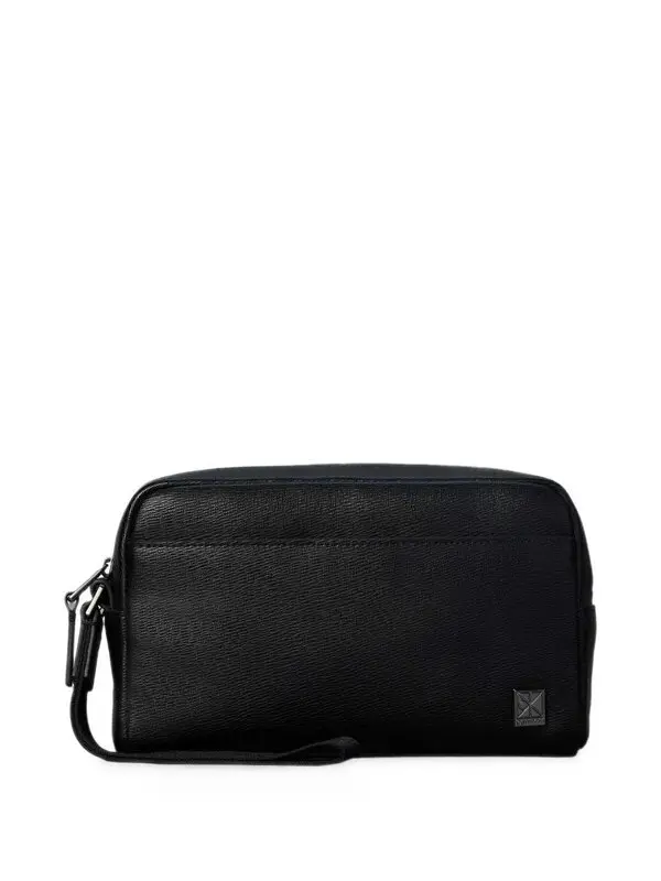 Calvin Klein Logo-print Textured Shoulder Bag - Black