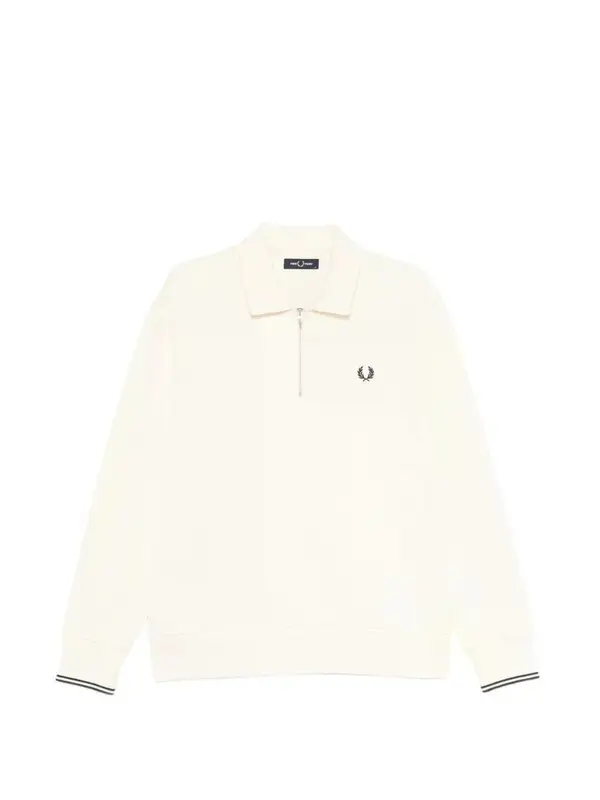 Fred Perry Half-zip Collared Sweatshirt - Neutrals