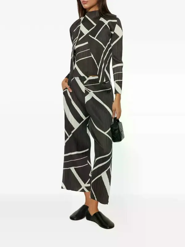 Issey Miyake Pleated Geometric-print Jacket