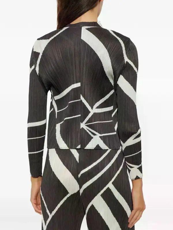 Issey Miyake Pleated Geometric-print Jacket