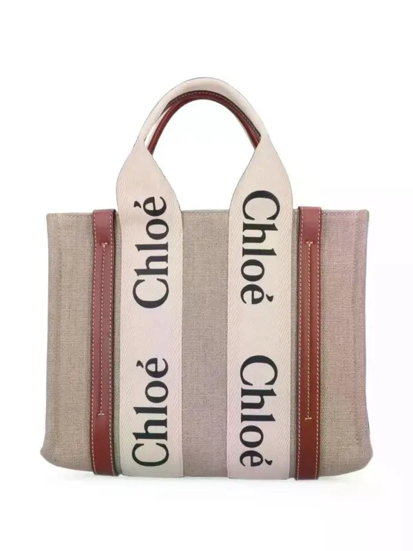 Chloé Small Woody Logo-strap Tote Bag